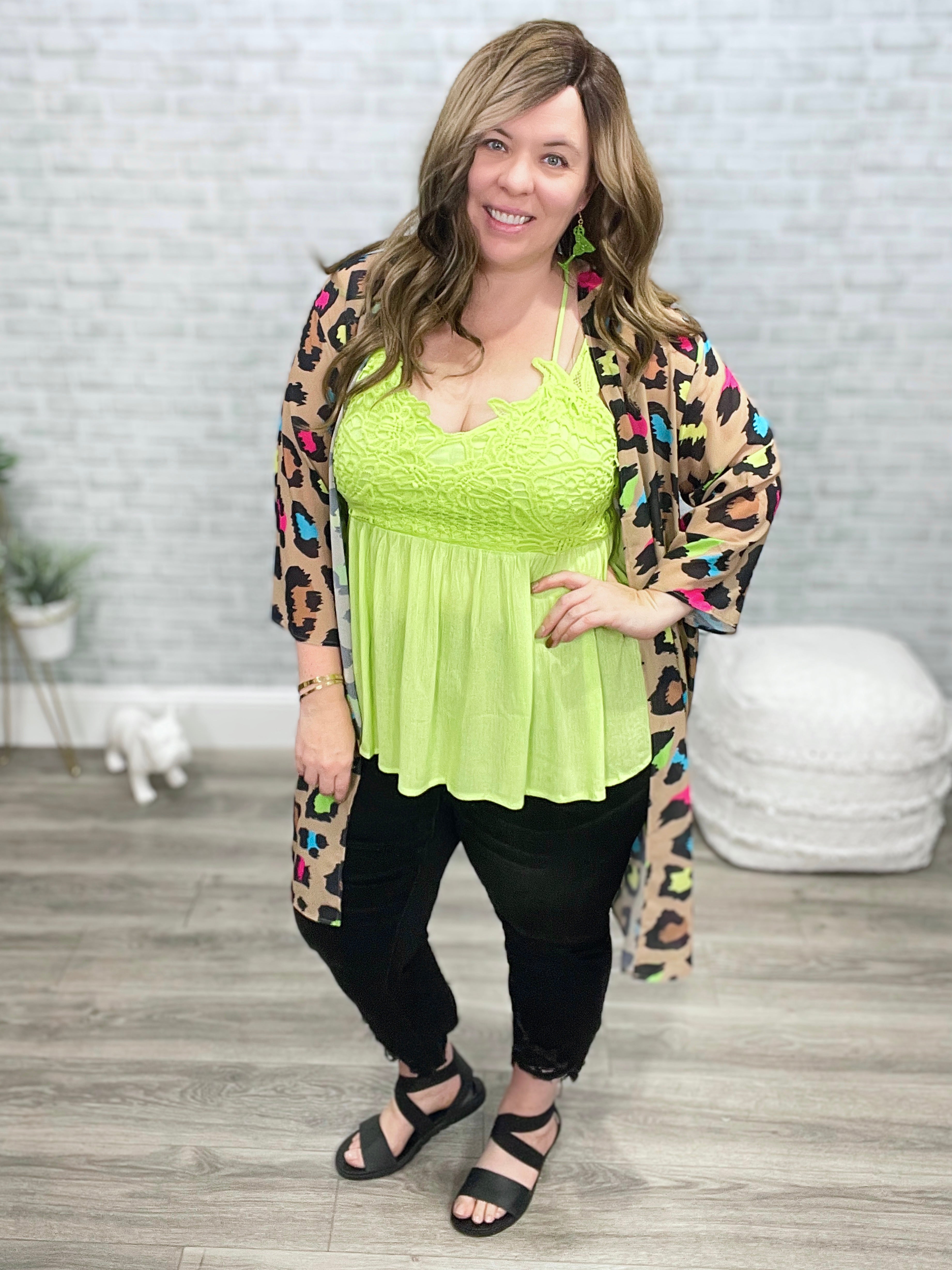 Splash of Color Leopard Print Kimono - Jess Lea – Just Wear the Dress ...